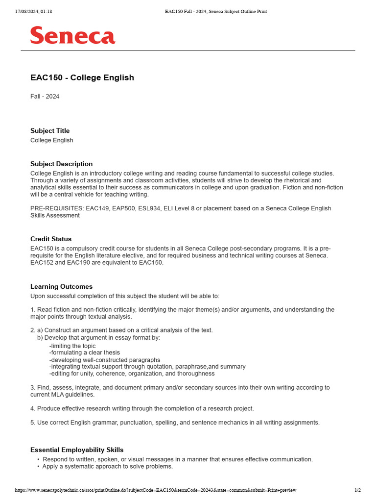 Introductory College English Course | PDF | Academic Integrity ...