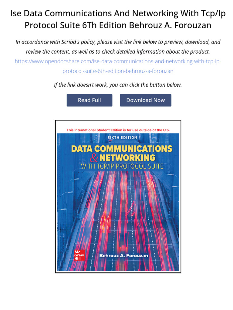 ISE Data Communications and Networking with TCP/IP Protocol Suite 6th ...