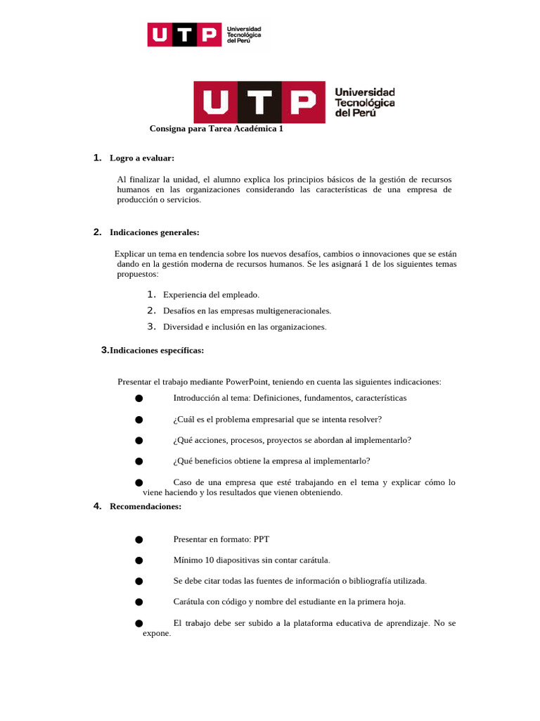 ? (AC-S02) Semana 02 – Tema 01 Tarea académica 1 (TA1) GESTION DEL ...