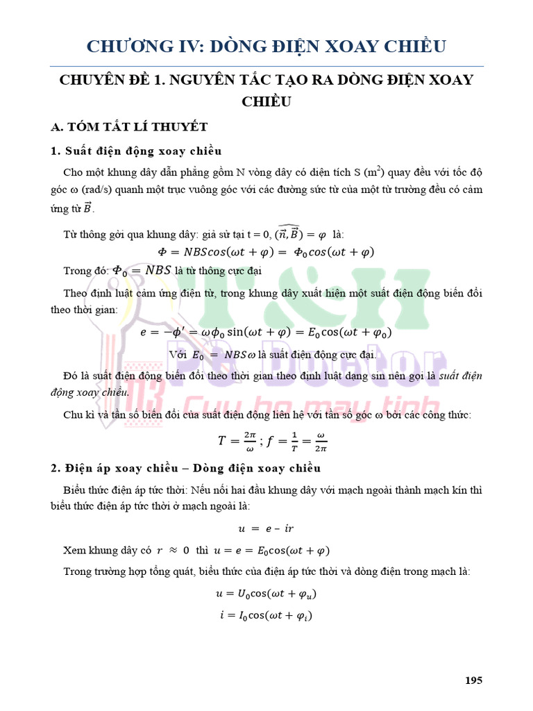 Chuyen de Dong Dien Xoay Chieu | PDF