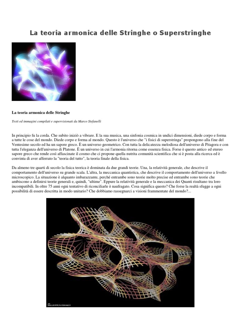 Stringhe e Superstringhe | PDF