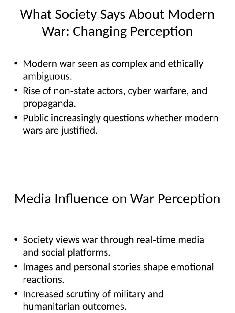 Modern War Society | PDF