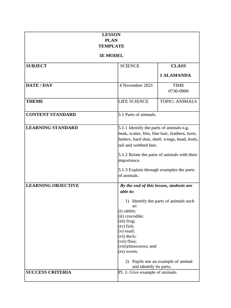 Lesson Plan Kursus CPD 2021 | PDF | Science | Learning