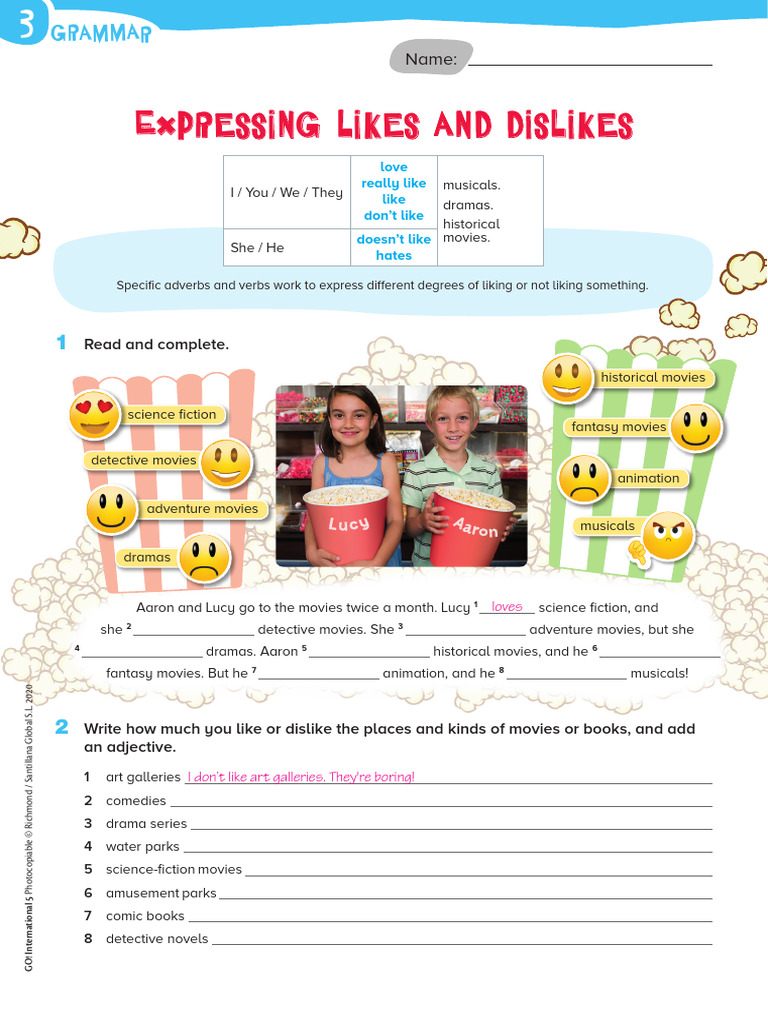 Expressing Likes and Dislikes in English | PDF | Language Families ...
