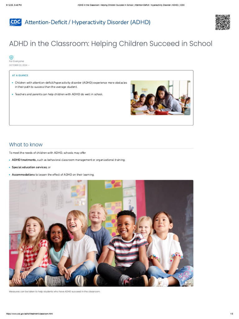 ADHD in the Classroom_ Helping Children Succeed in School _ Attention ...
