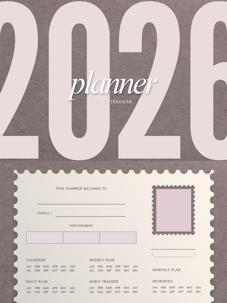 2026 Planner with Goals & Trackers | PDF