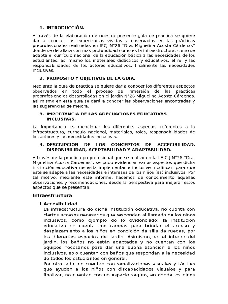 Guia de Practica - Inclusion | PDF | Enseñando | Plan de estudios
