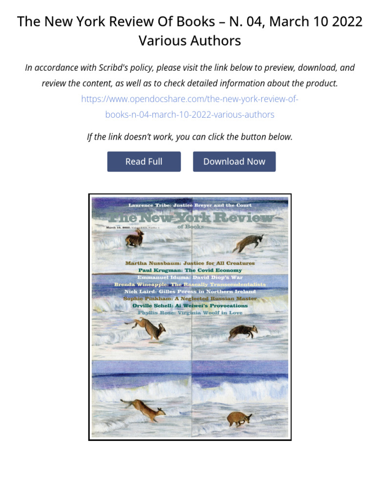 The New York Review of Books – N. 04, March 10 2022 Various Authors ...