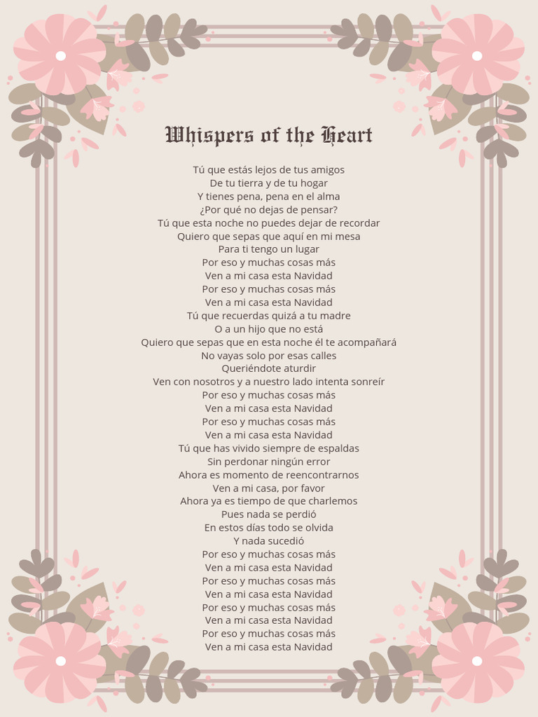 Red Yellow Classic Floral Romantic Poetry Pages A4 Document_20251213 ...