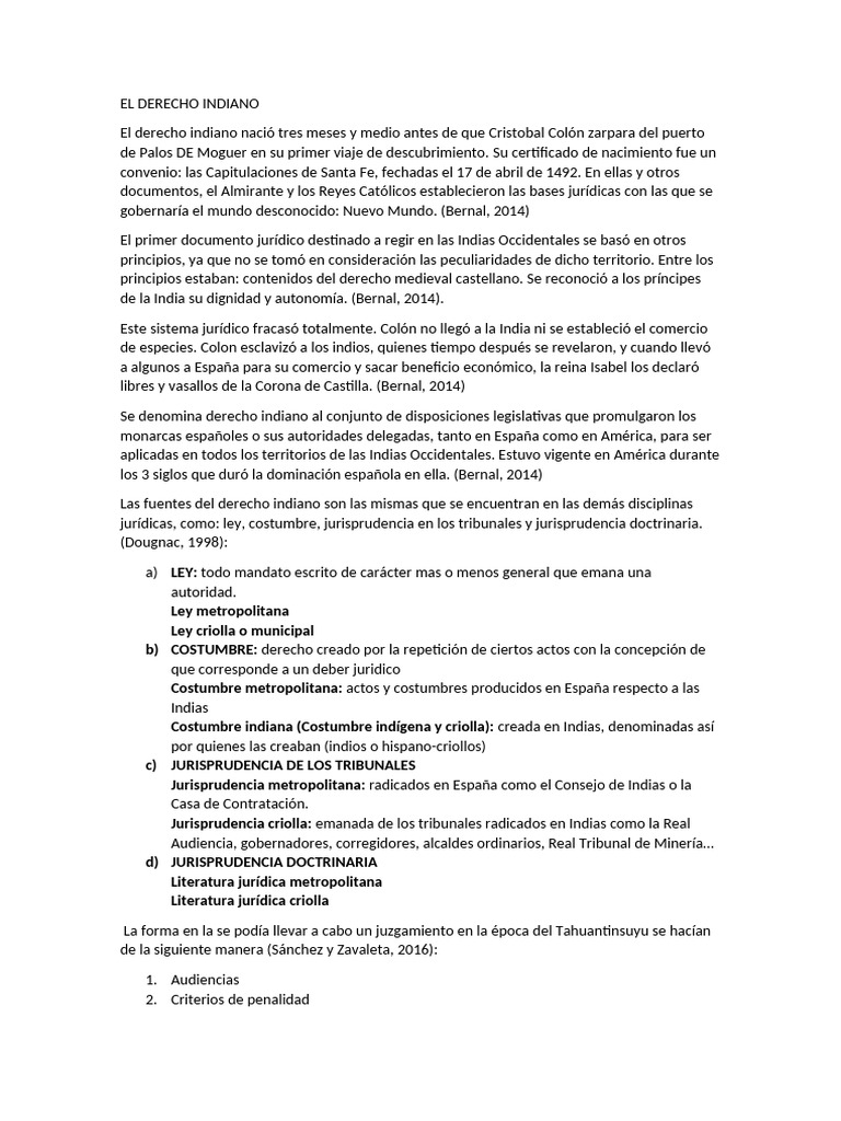 El Derecho Indiano - Foro | PDF | Cristobal colon | Imperio Inca