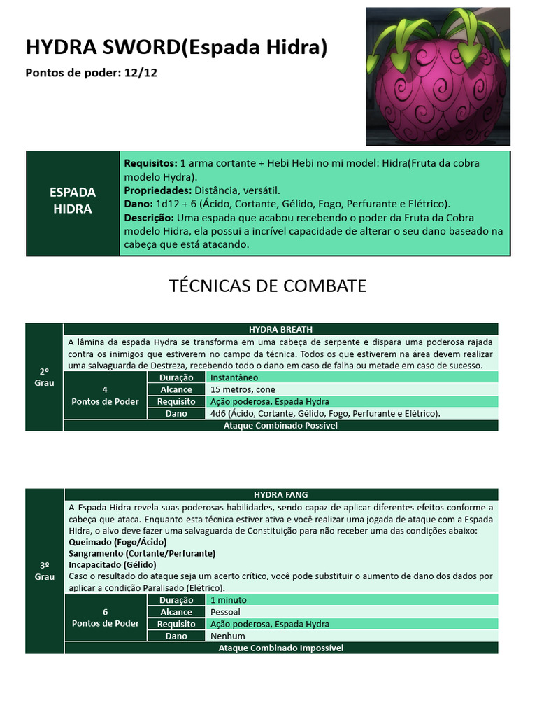 HYDRA SWORD(Espada Hidra) | PDF | Espada