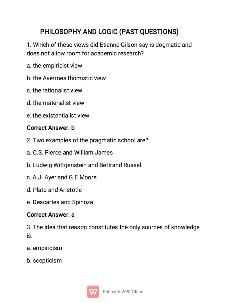 Philosophy and Logic | PDF | Argument | Rationalism