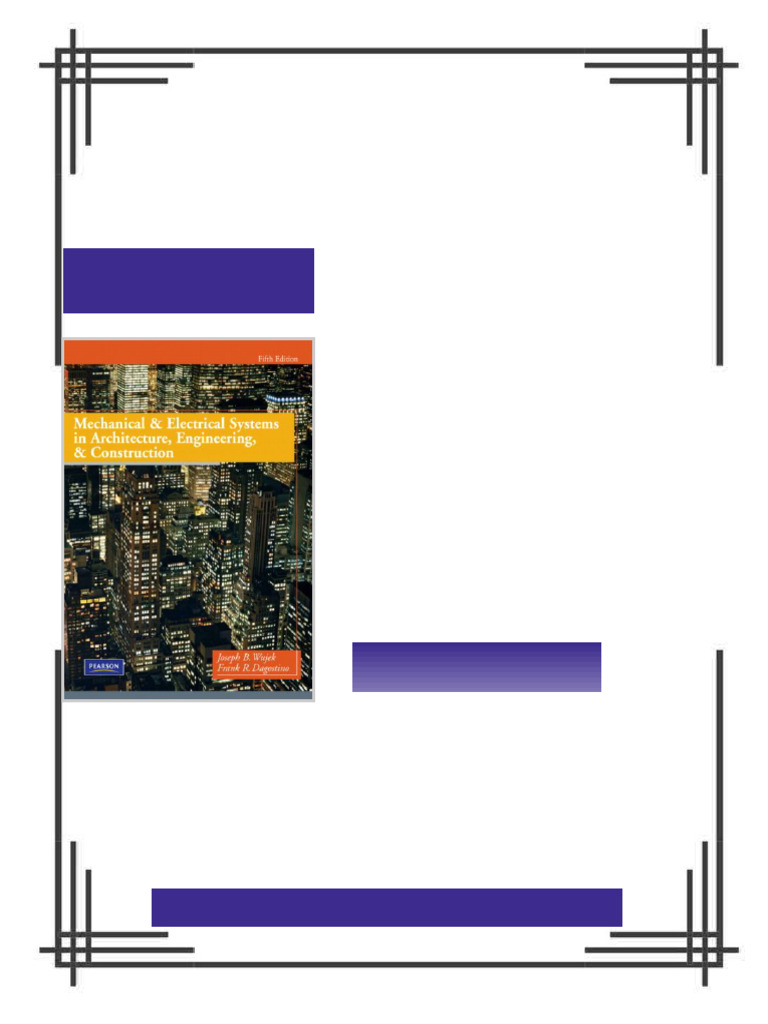 Mechanical and Electrical Systems in Architecture Engineering and Construction 5th Edition ...