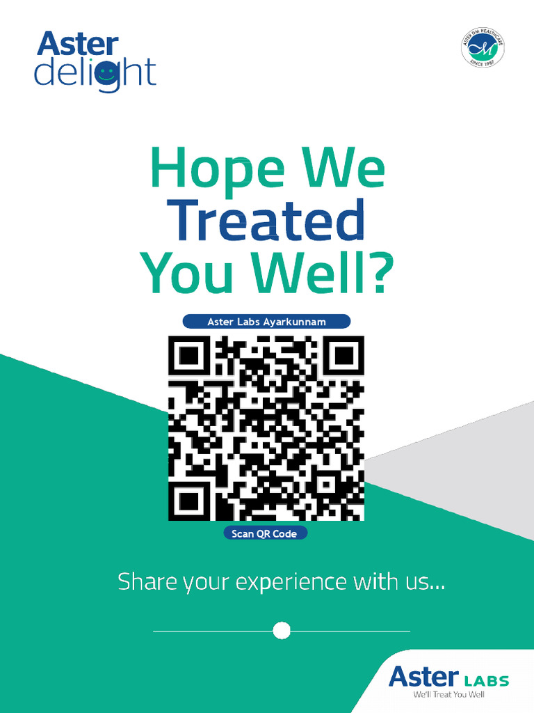 Aster Delight QR Code Ayarkunnam | PDF