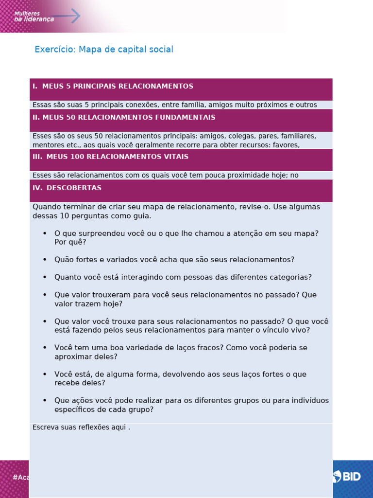 Mapa de Capital Social | PDF | Tempo