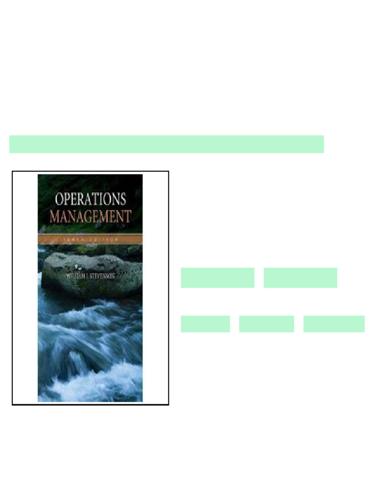 Operations Management Stevenson 10th Edition Test Bank full digital ...