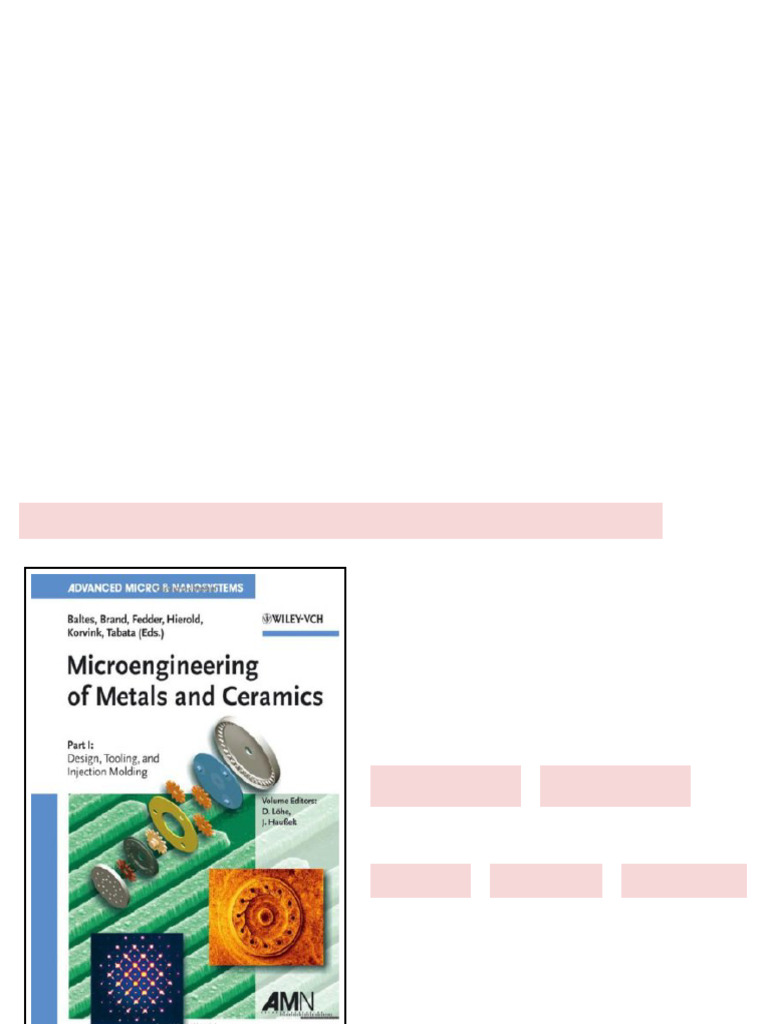 (Ebook) Microengineering of Metals and Ceramics: Part I: Design ...
