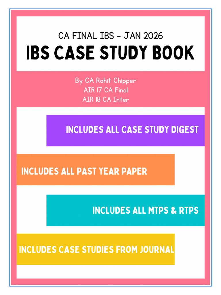 Comprehensive IBS Case Study Guide | PDF | Lease | Pricing