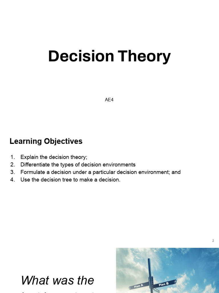 II. Decision Theory | PDF | Decision Theory | Risk