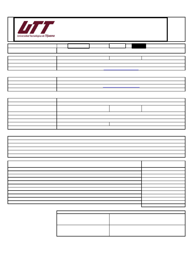 Plan Maestro de Mantenimiento UTT | PDF