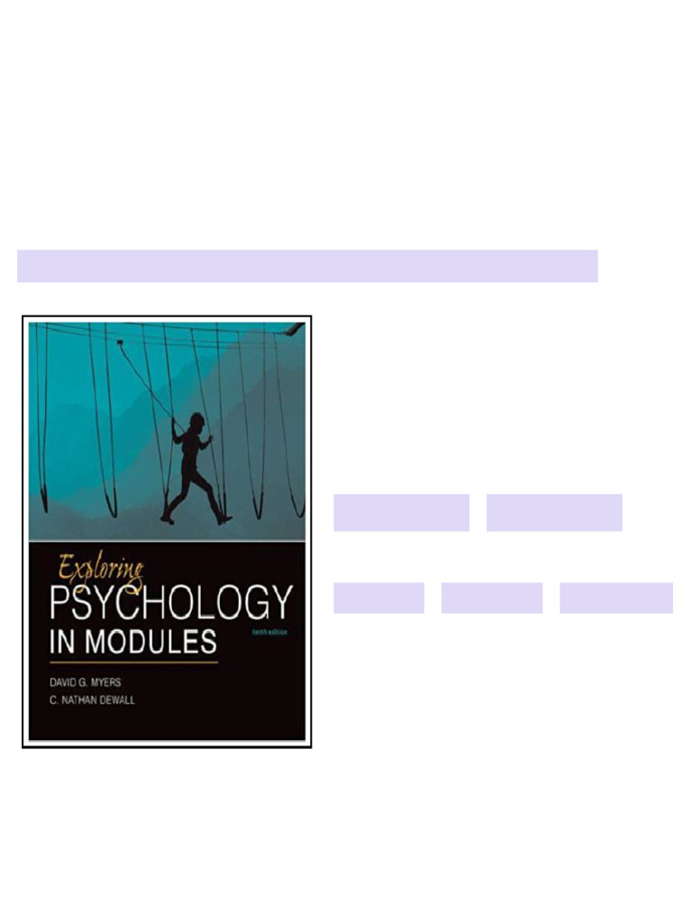 Test Bank for Exploring Psychology in Modules, 10th Edition, by David G ...