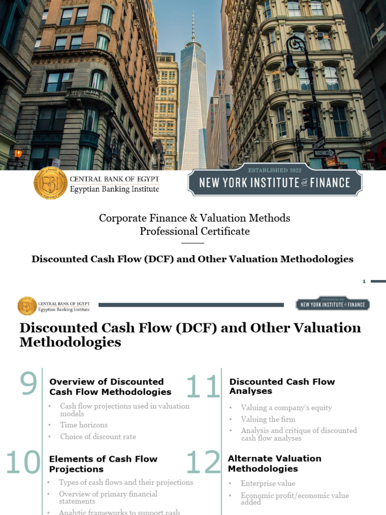 EBI NYIF Corporate Finance Credit Professional Certificate CF VM Day3 ...