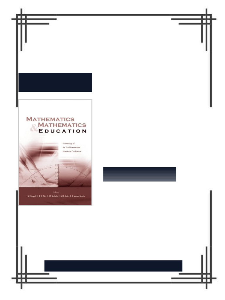 Mathematics Mathematics Education 1st Edition S. Elaydi fully ...