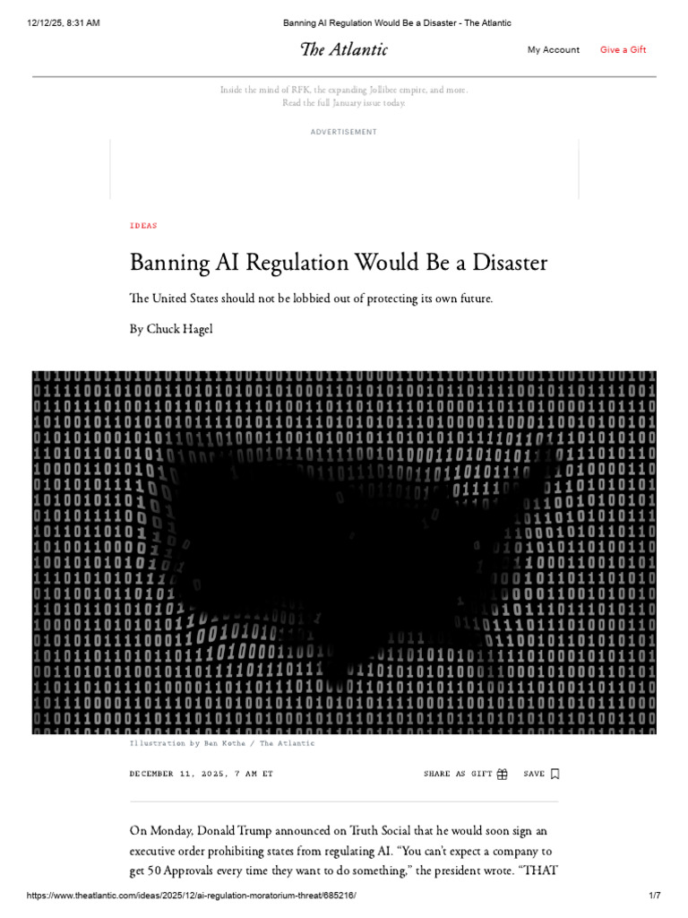 Banning AI Regulation Would Be a Disaster - The Atlantic | PDF ...
