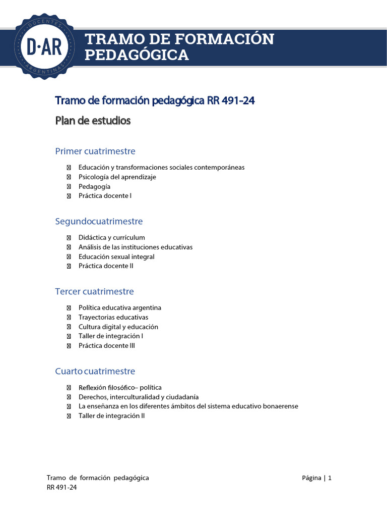 Plan de Estudio RR491 24 (1) 1 | PDF