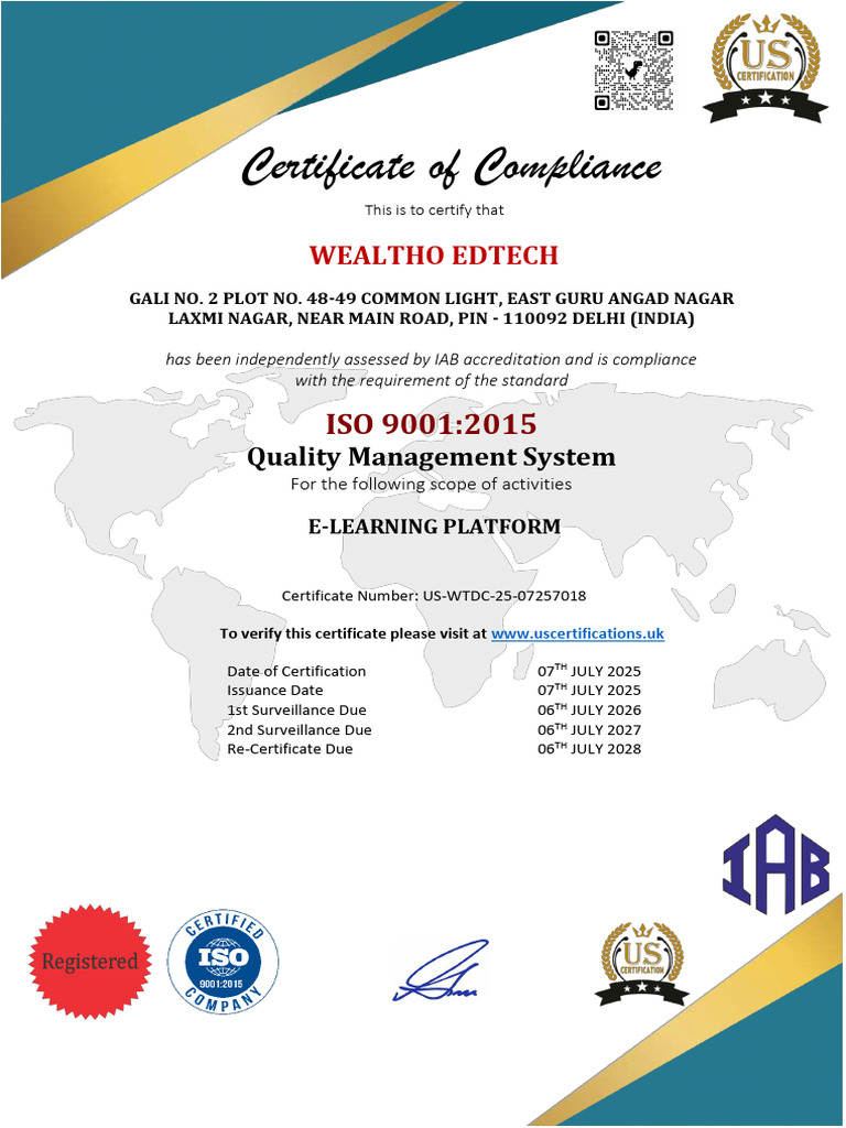 ISO International Certificate | PDF