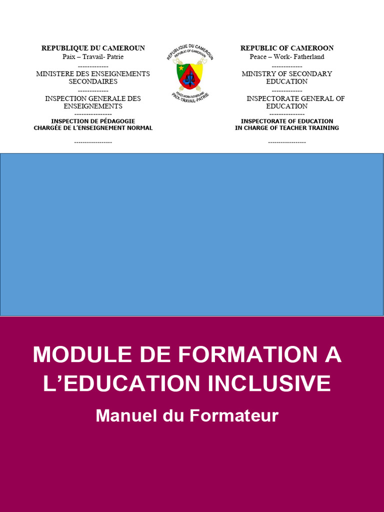 Manuel de Formation à l'Éducation Inclusive | PDF | Pédagogie ...