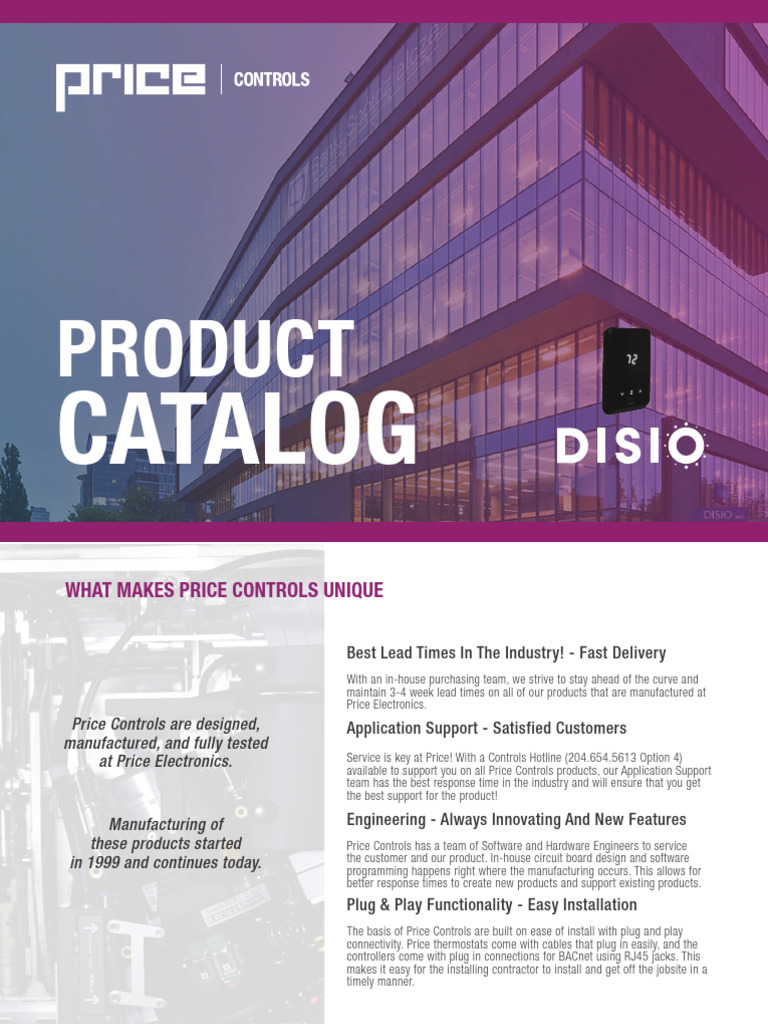 Price Controls Product Catalog Overview | PDF | Thermostat | World Wide Web