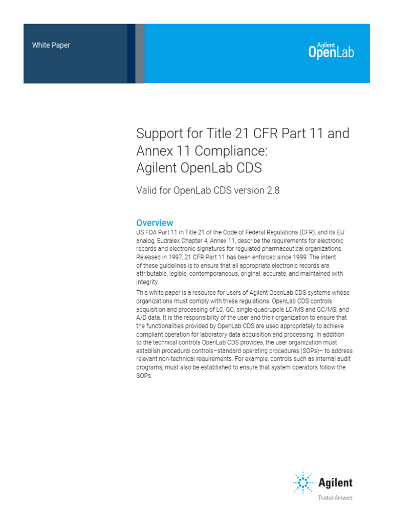 附件3_wp-cfr-part-11-compliance-openlab-cds-5994-3659en-agilent | PDF ...