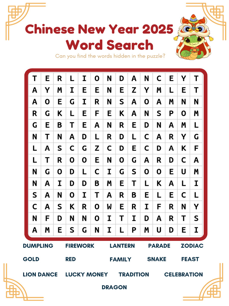 FREECHINESENEWYEAR2025WordSearchPuzzleWorksheetActivity-1 | PDF