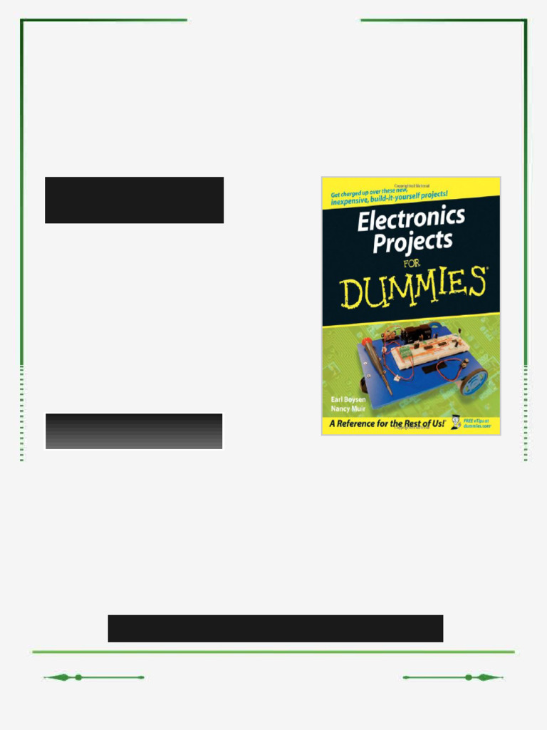 Electronics Projects For Dummies 1st Edition Earl Boysen ebook latest ...