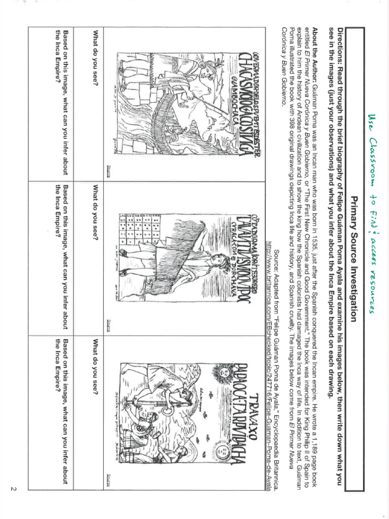 Inca Activity | PDF