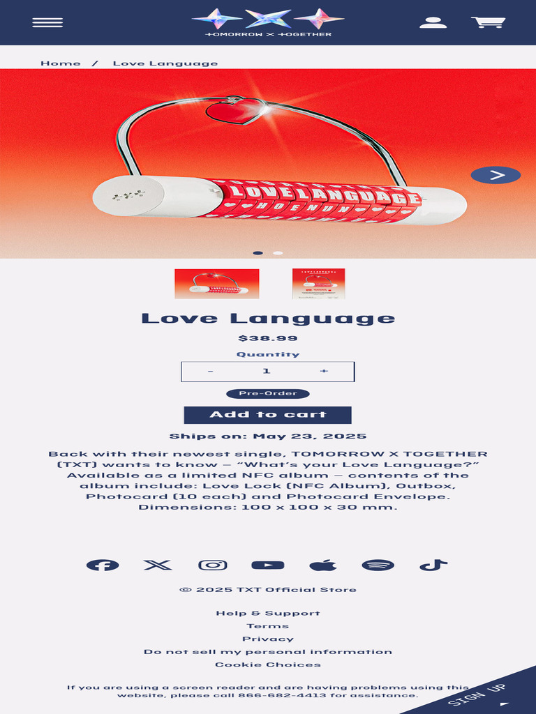 TXT Love Language NFC Album Pre-Order | PDF