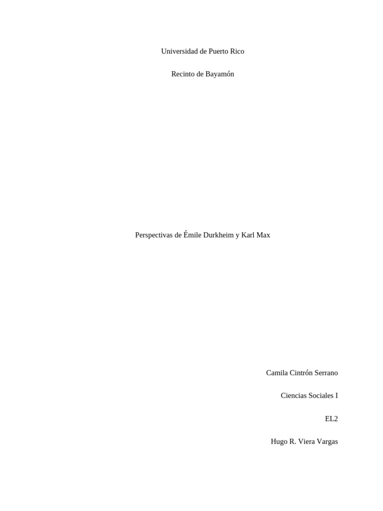 Perspectivas Karl Max | PDF