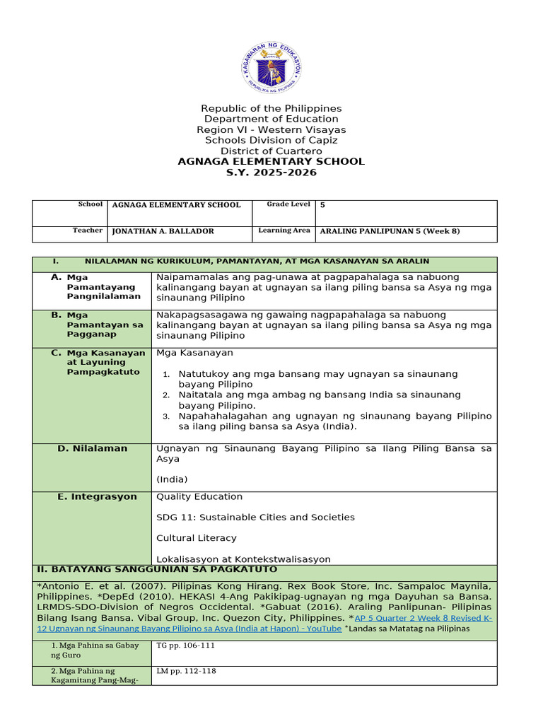 AP 5 Lesson Plan Final | PDF