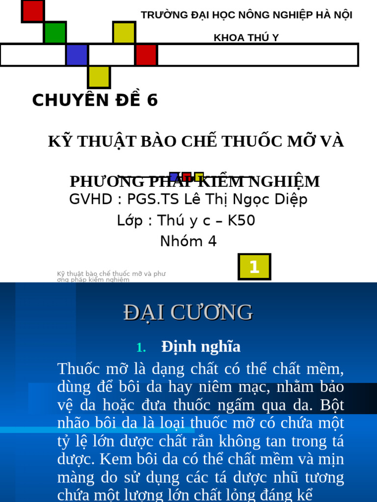 Kỹ Thuật Điều Chế Thuốc Mỡ Và Phương Pháp Kiểm Nghiệm | PDF