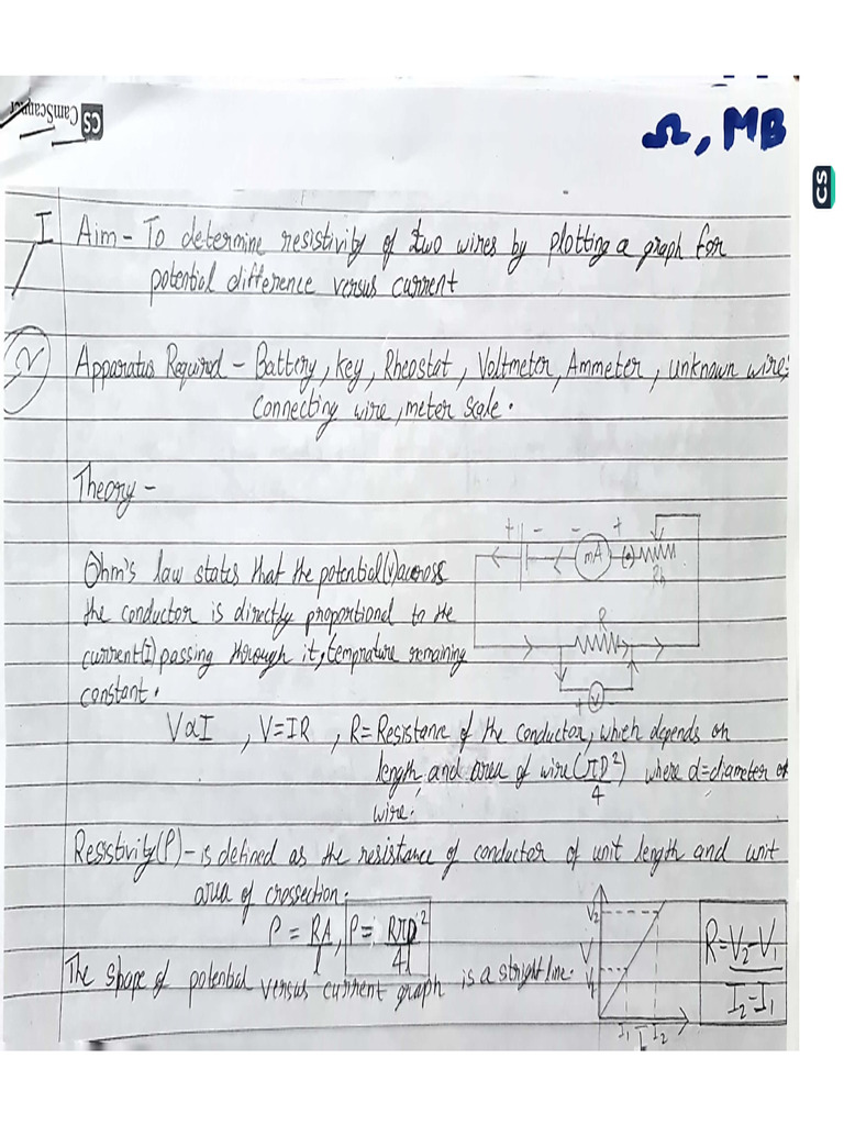 Physics Practical Writing Material -Physics Borad Exam 2026 | PDF