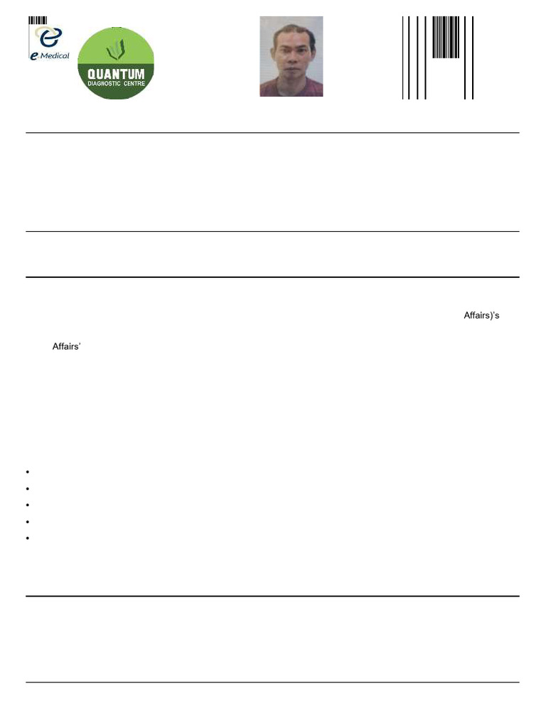 Abdul Rozaq E Medical Referral Letter | PDF | Mental Disorder ...