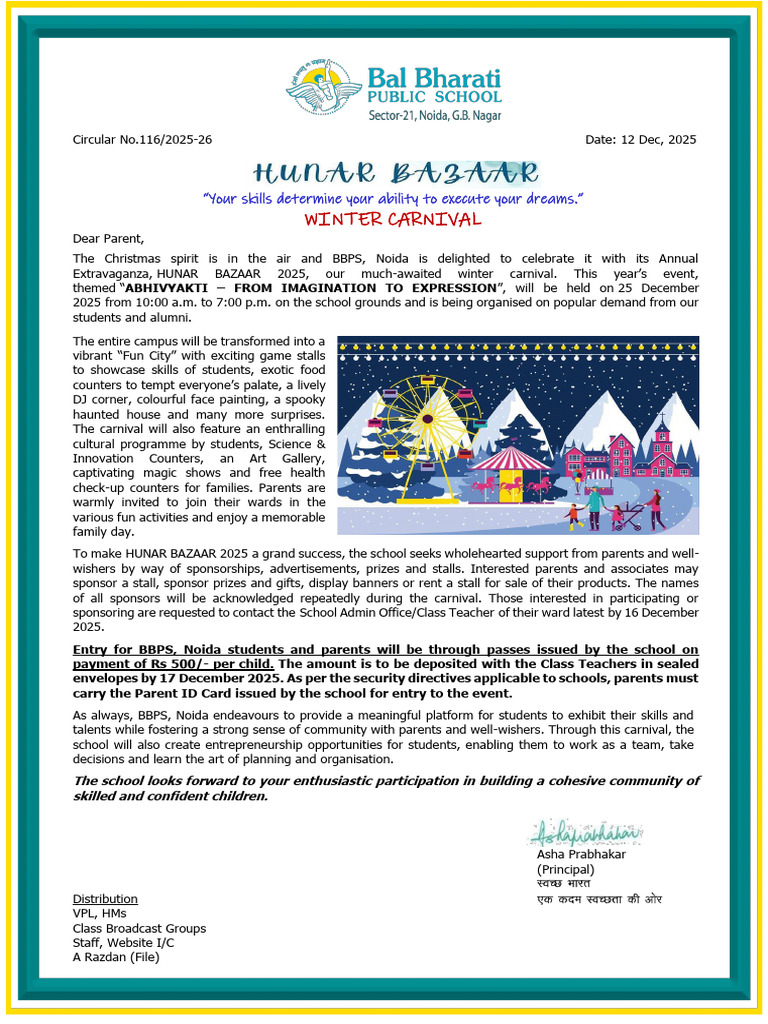 BBPS Noida Winter Carnival 2025 Event | PDF