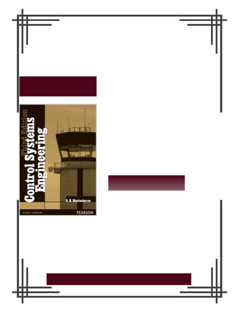 Control Systems Engineering 3rd Edition S. K. Bhattacharya Ebook Commentary Edition | PDF ...