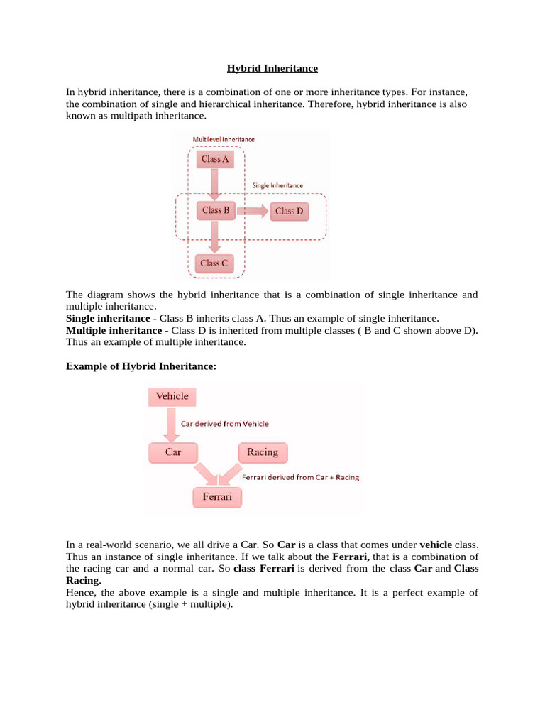 Hybride Inheritance and This Pointer | PDF | Inheritance (Object ...
