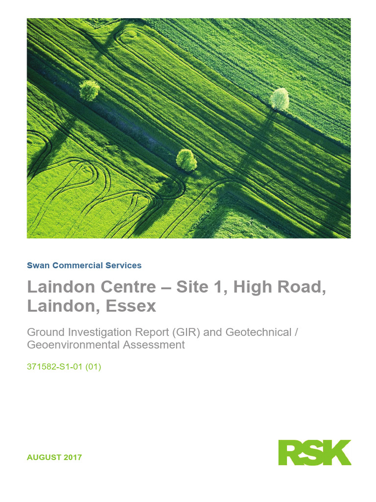 RSK Ground Investigation Report August 2017 | PDF | Geotechnical ...