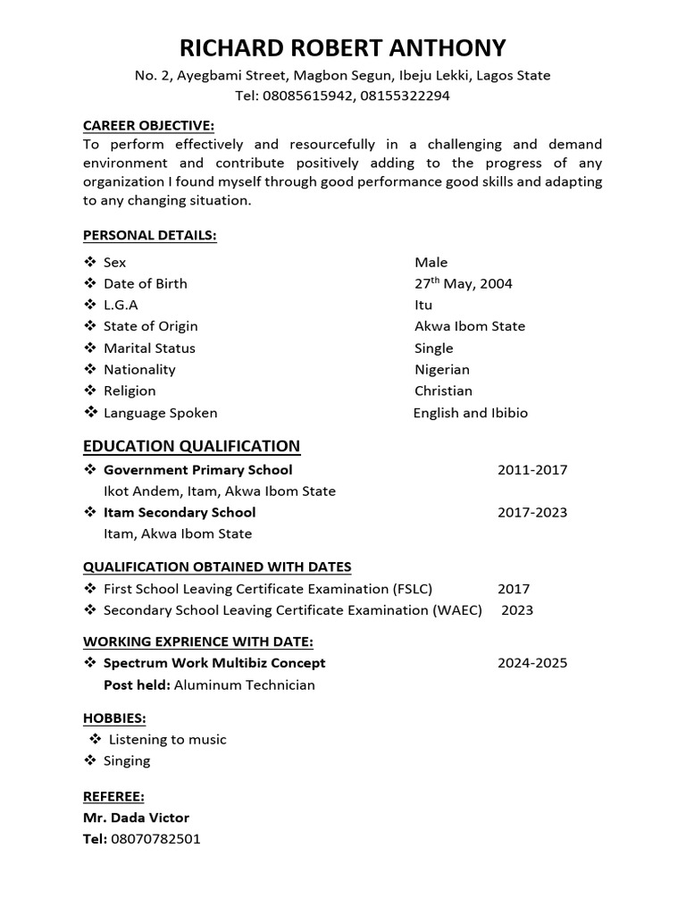 Richard CV | PDF