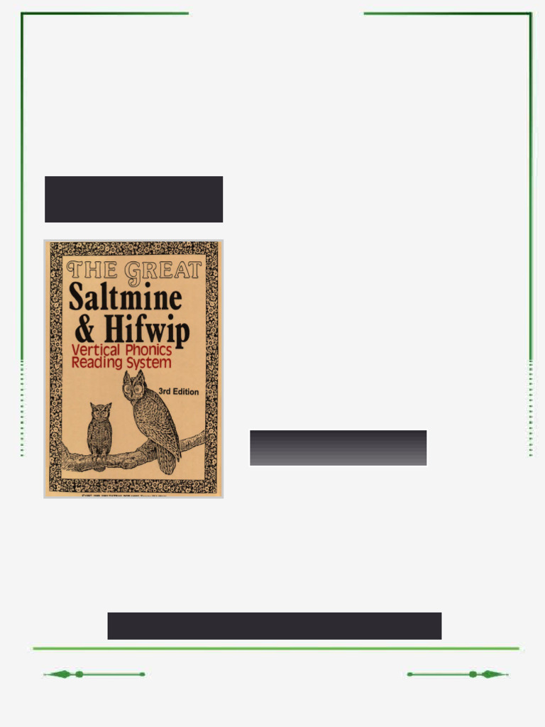 The Great Saltmine and Hifwip Vertical Phonics Reading System 3rd ...