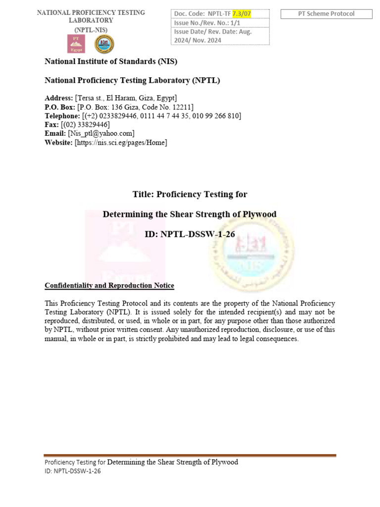 Plywood Shear Strength Proficiency Testing | PDF | Accuracy And ...