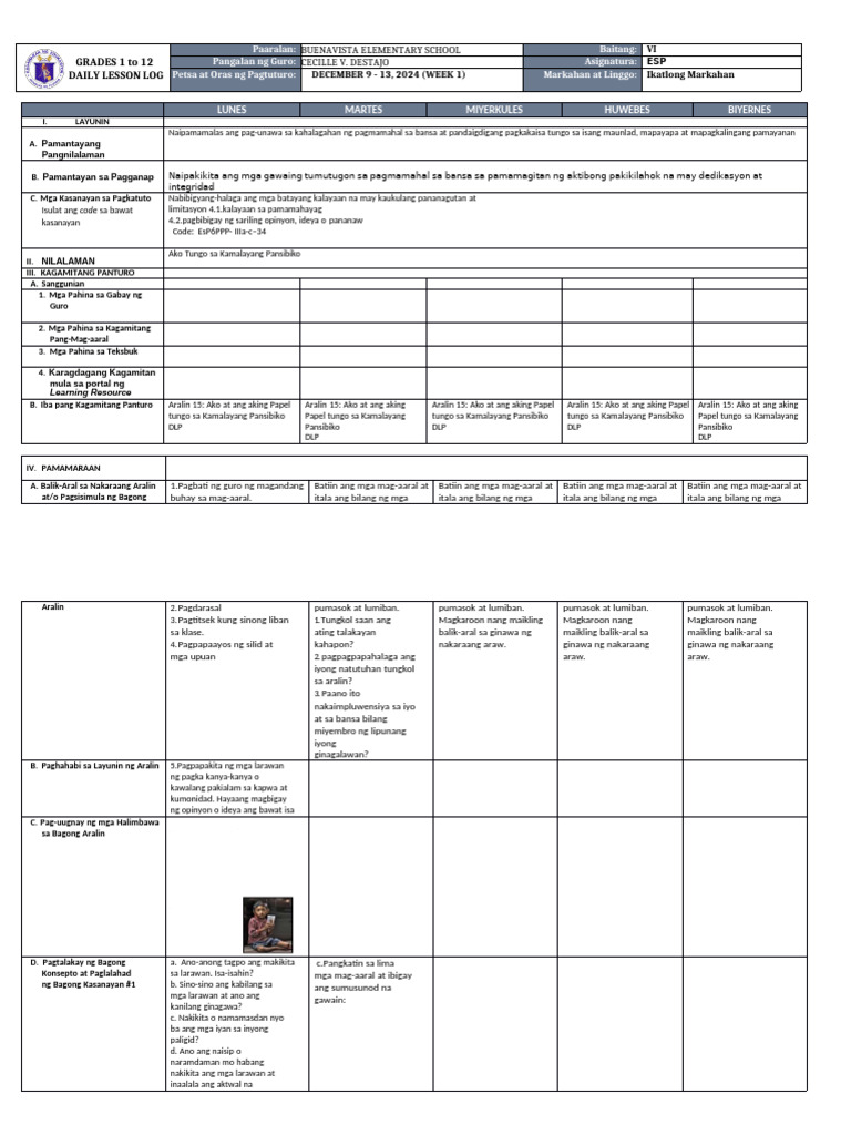 DLL_ESP 6_Q3_W1 | PDF